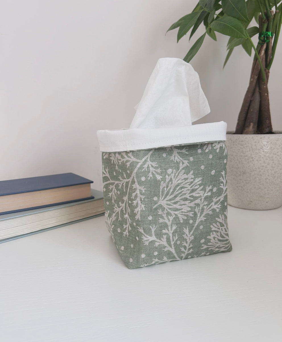 Fabric Pot ~ Fidra Seaweed on Dune – Alice Kate by Design