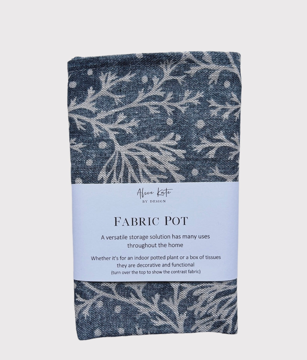 Fabric Pot ~ Fidra Mussel Blotch on Dune – Alice Kate by Design